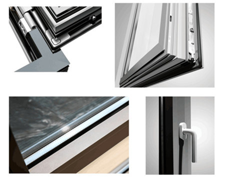 Aluminum Frame Inward Opening Glass Swing Aluminium Casement Window Drawing