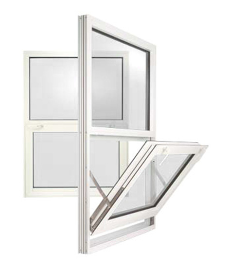 pvc Soundproof america style upper and lower pulling window